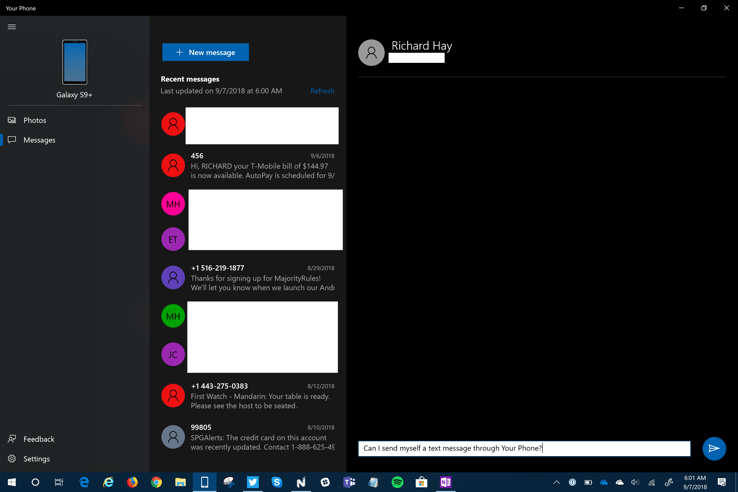 Your Phone Update Provides SMS Messaging Support | WindowsObserver.com