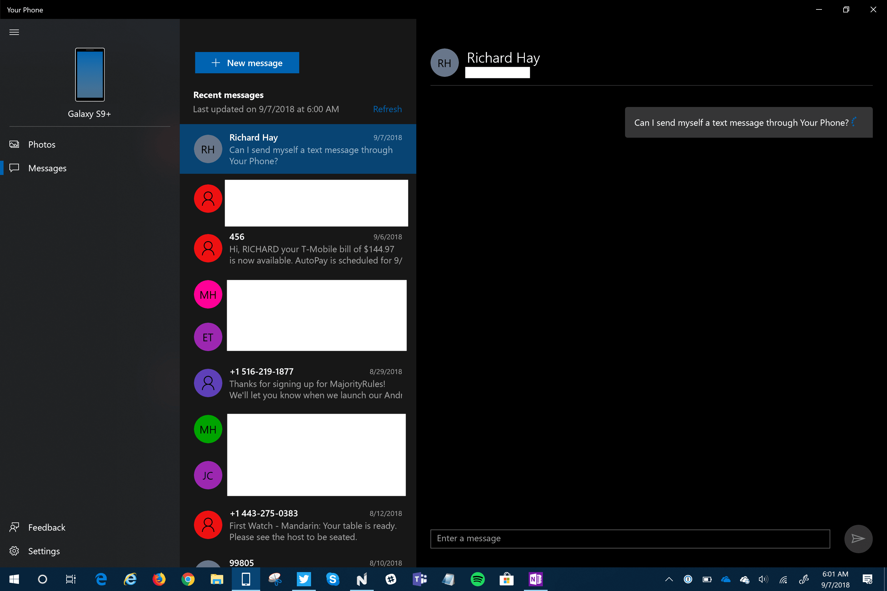 Your Phone Update Provides SMS Messaging Support | WindowsObserver.com