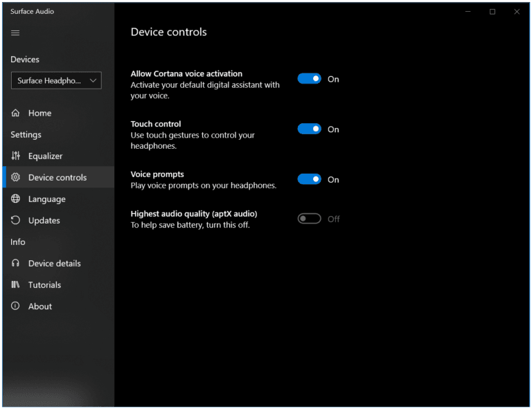 Hands On: Surface Audio App for Windows 10 | WindowsObserver.com