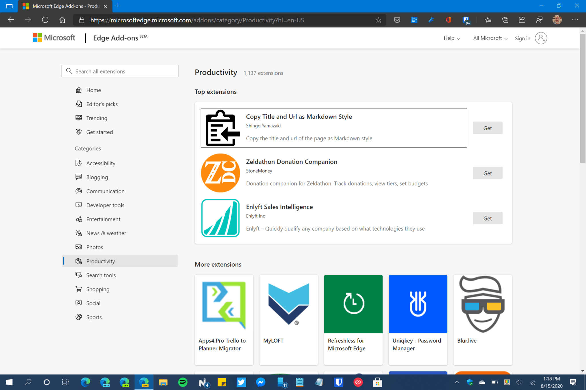 Hands On: Microsoft Edge Add-ons Site | WindowsObserver.com