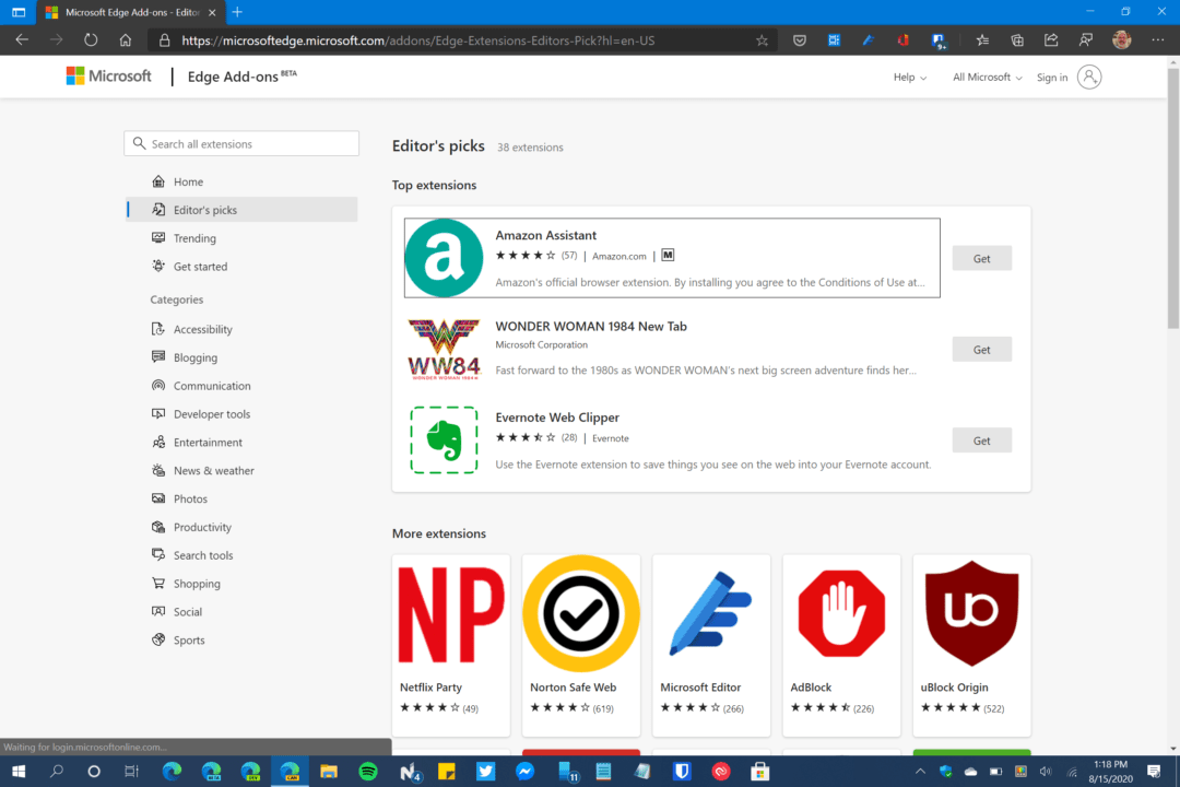Hands On: Microsoft Edge Add-ons Site | WindowsObserver.com